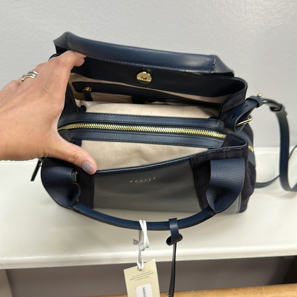 RADLEY LONDON | Bags | Nwt Radley London Baylis Road Navy Blue Suede ...